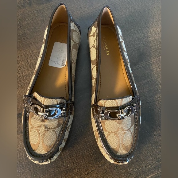 Coach | Shoes | Coach Fortunata Loafers Signature Khakibrown Sz 85 M ...